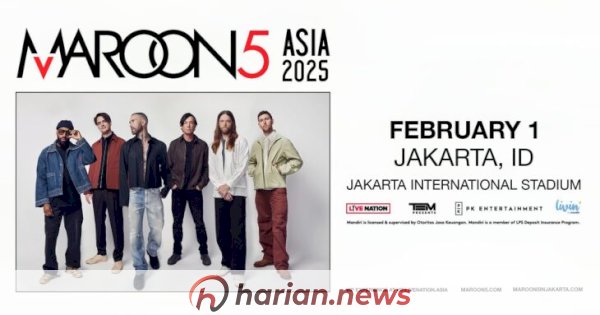 Konser Maroon 5 Jakarta 2025, Jadwal dan Info Penukaran Tiket